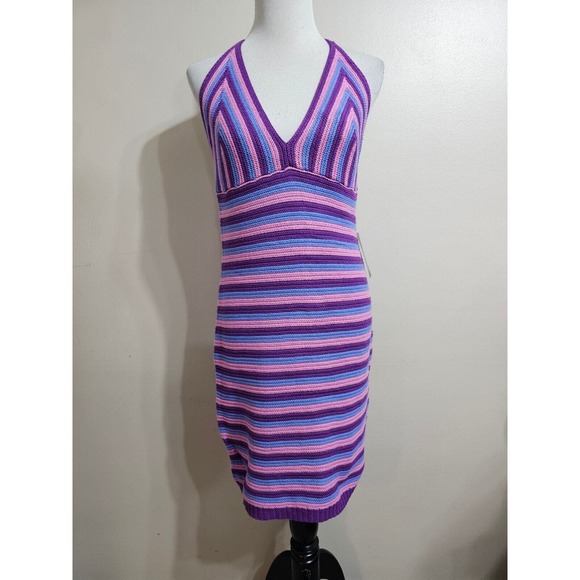 wild fable | Dresses | Nwt Wild Fable Crochet Purplepinkblue Striped ...